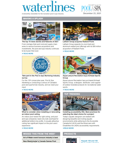Newsletters - Pool & Spa Marketing