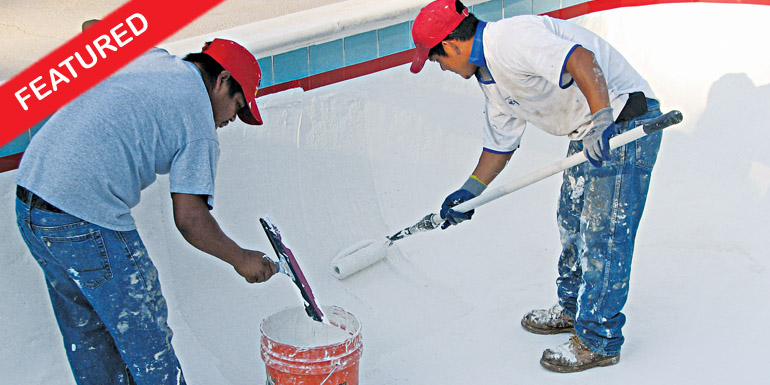 Roll-On Cement Pool Plaster - Pool & Spa Marketing