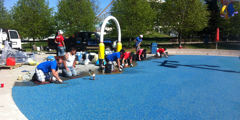 Spray ground at Wonderland gets new rubberized surface - Pool & Spa ...