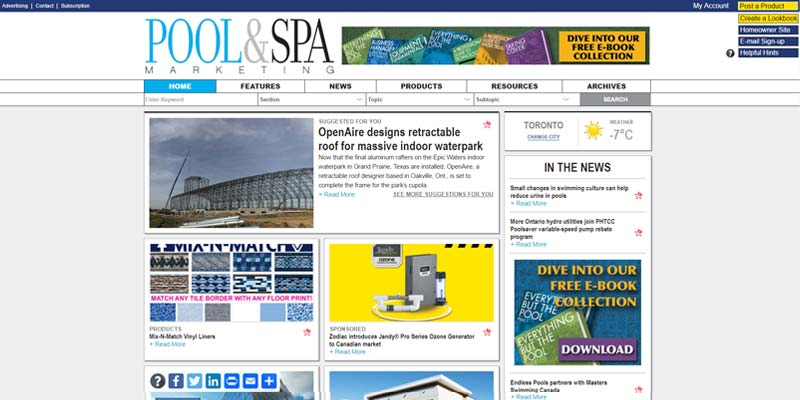 New look for Pools website - Pool & Spa Marketing