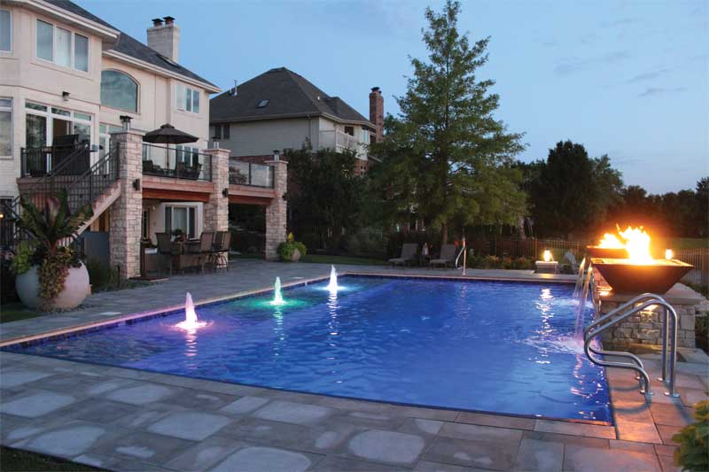 Using water, fire, and lighting to enhance residential projects - Pool ...